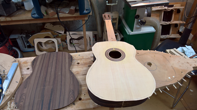 Traditionally built falcate braced classical guitar. - Delcamp ...