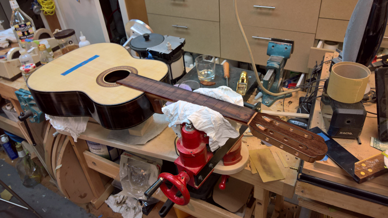 Traditionally built falcate braced classical guitar. - Delcamp ...